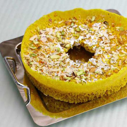 Ghevar/Ghewar 1 Piece of 4 inch | Panji Sweets | Indian Sweets - Panji ...