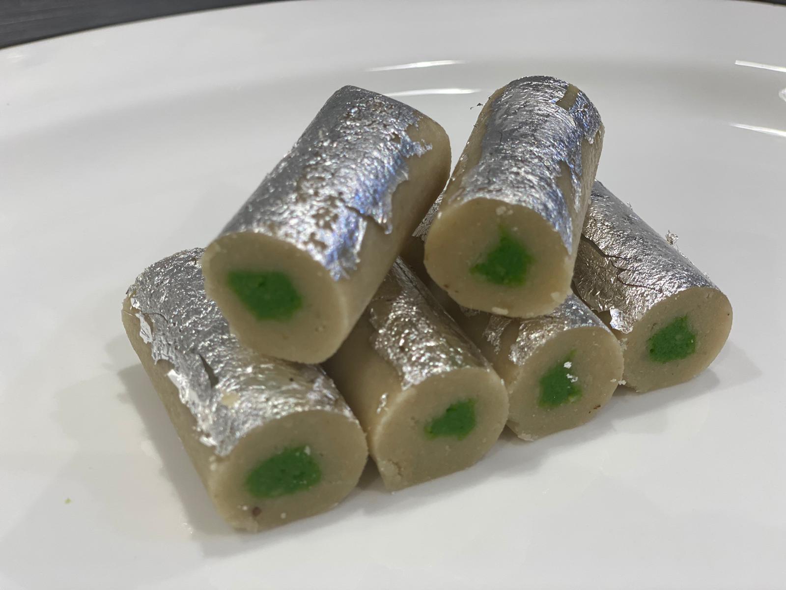 Kaju Pista Roll | Panji Indian Sweets Online - Panji Sweets & Savouries LTD